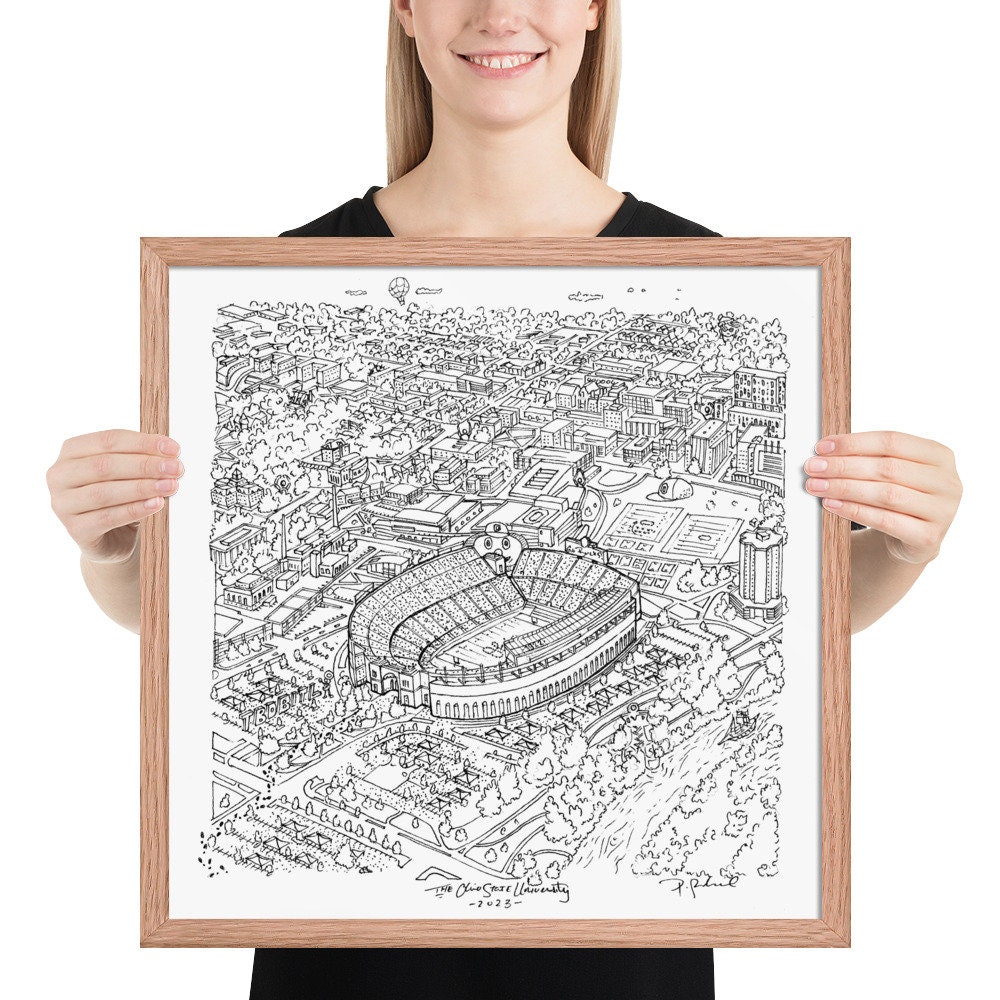 Ohio State Stadium Framed Print - Etsy
