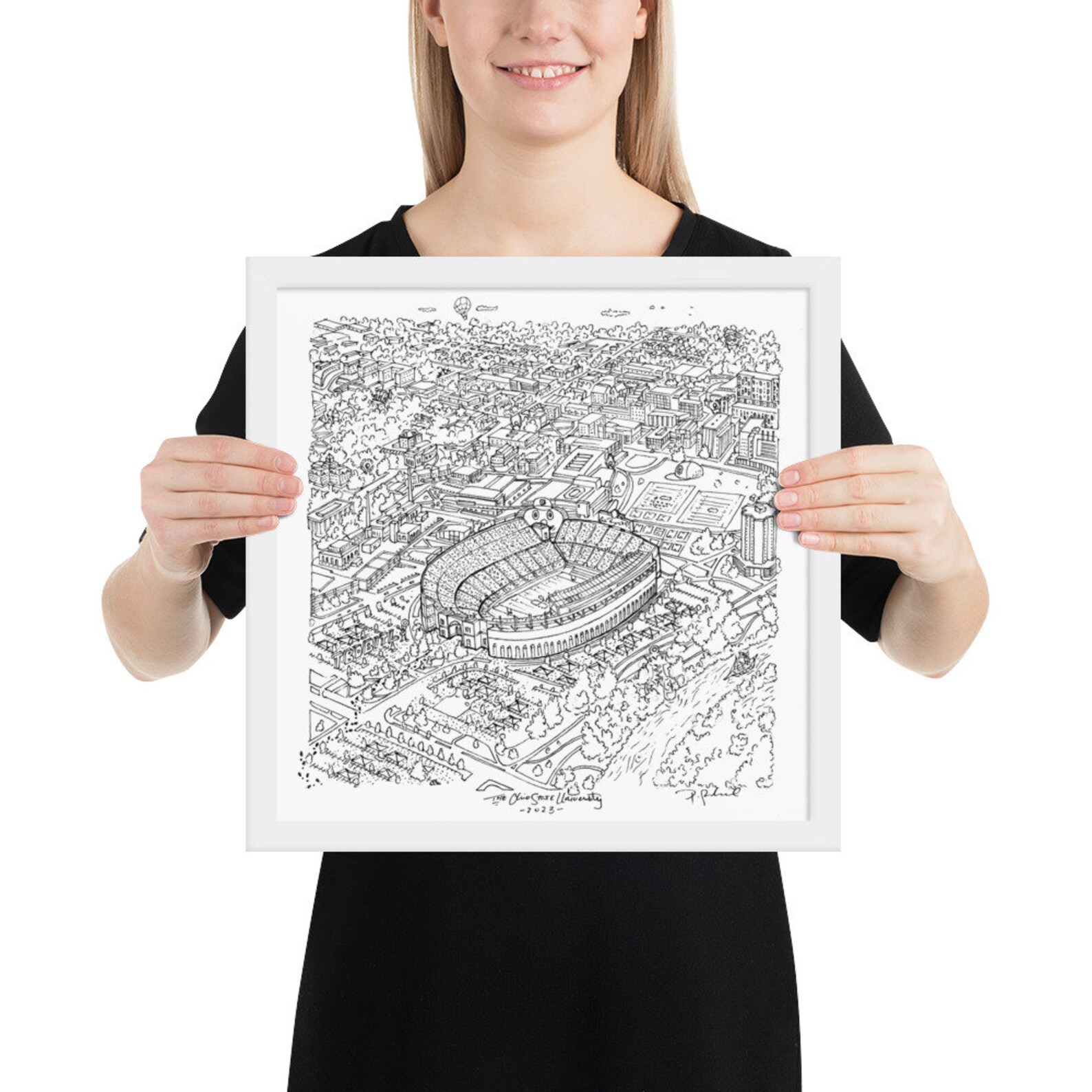 Ohio State Stadium Framed Print - Etsy