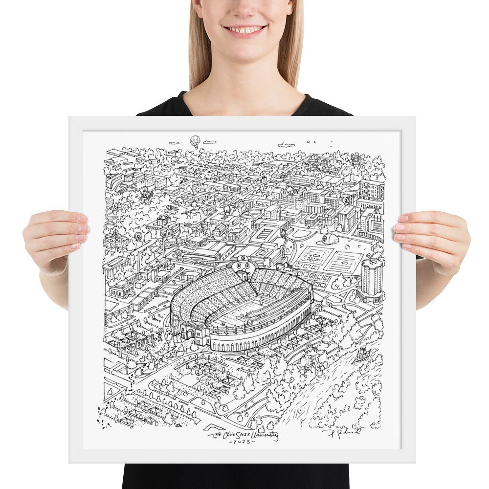 Ohio State Stadium Framed Print - Etsy