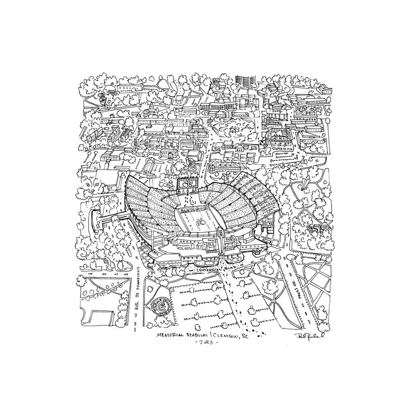 Clemson Stadium Print! - Etsy