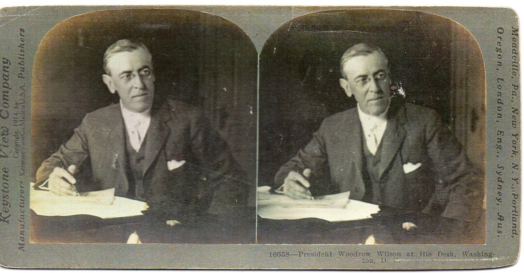 President Woodrow Wilson. Copy of Stereoview Photo - Etsy