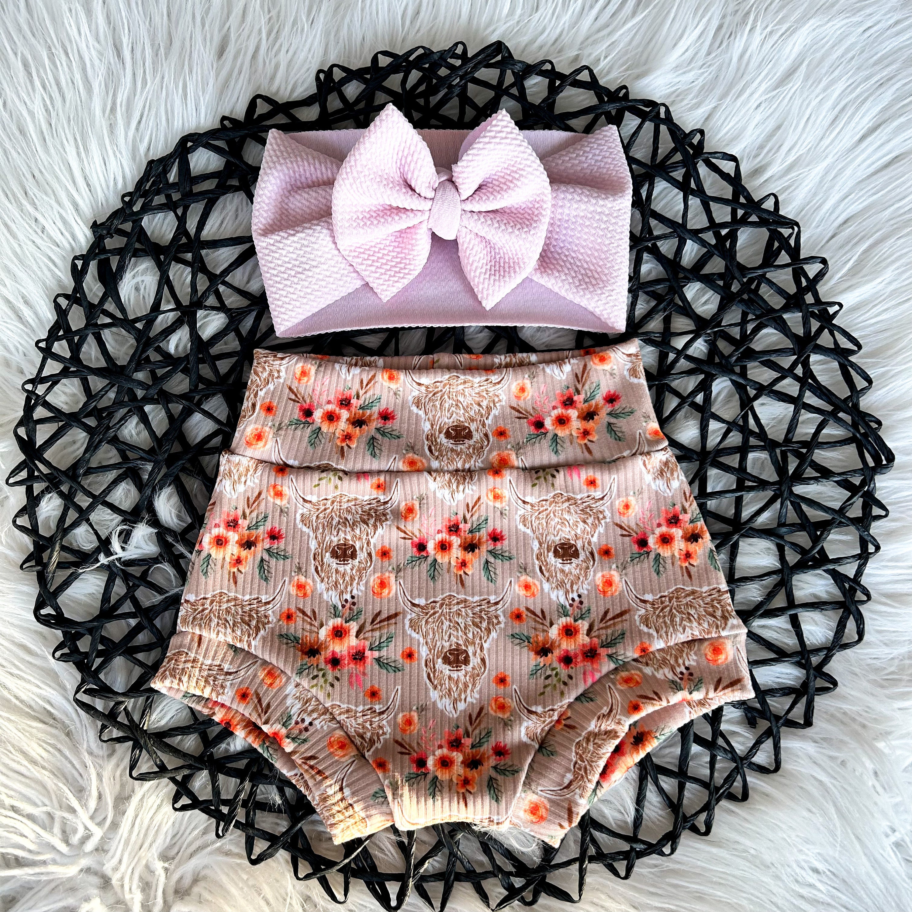Western Baby Girl Bummy Clothing for Baby Shower Gift, Handmade Floral ...