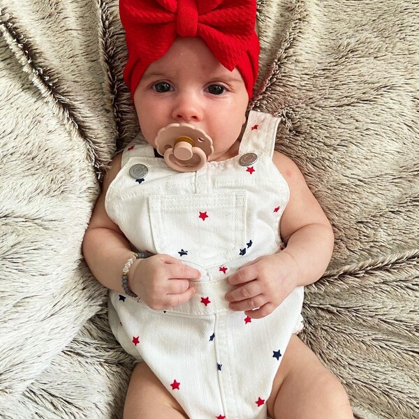 Red Baby Bow - Etsy