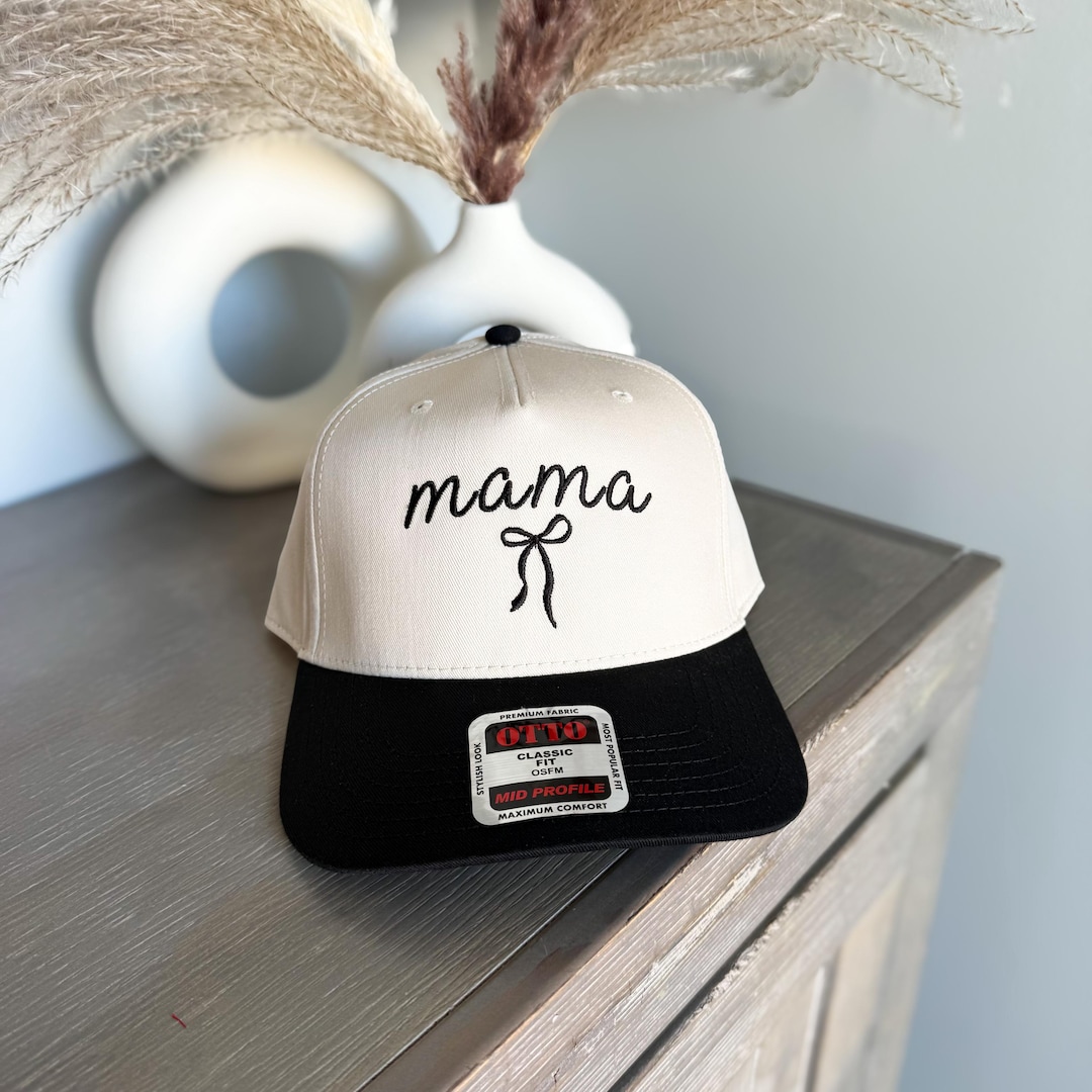 Bow Mama Embroidered Hat, Trendy Mother Hats, Pregnancy Announcement ...