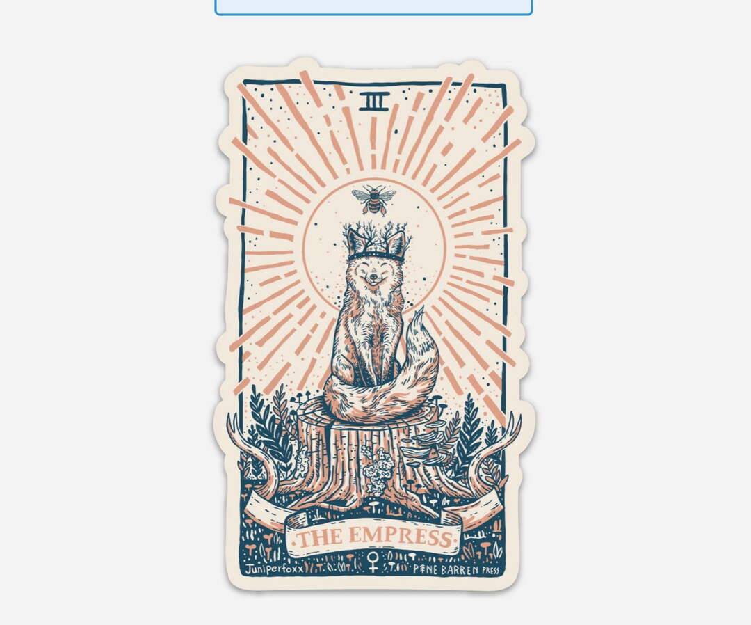 Empress Juniper Tarot Card Weatherproof Sticker - Etsy