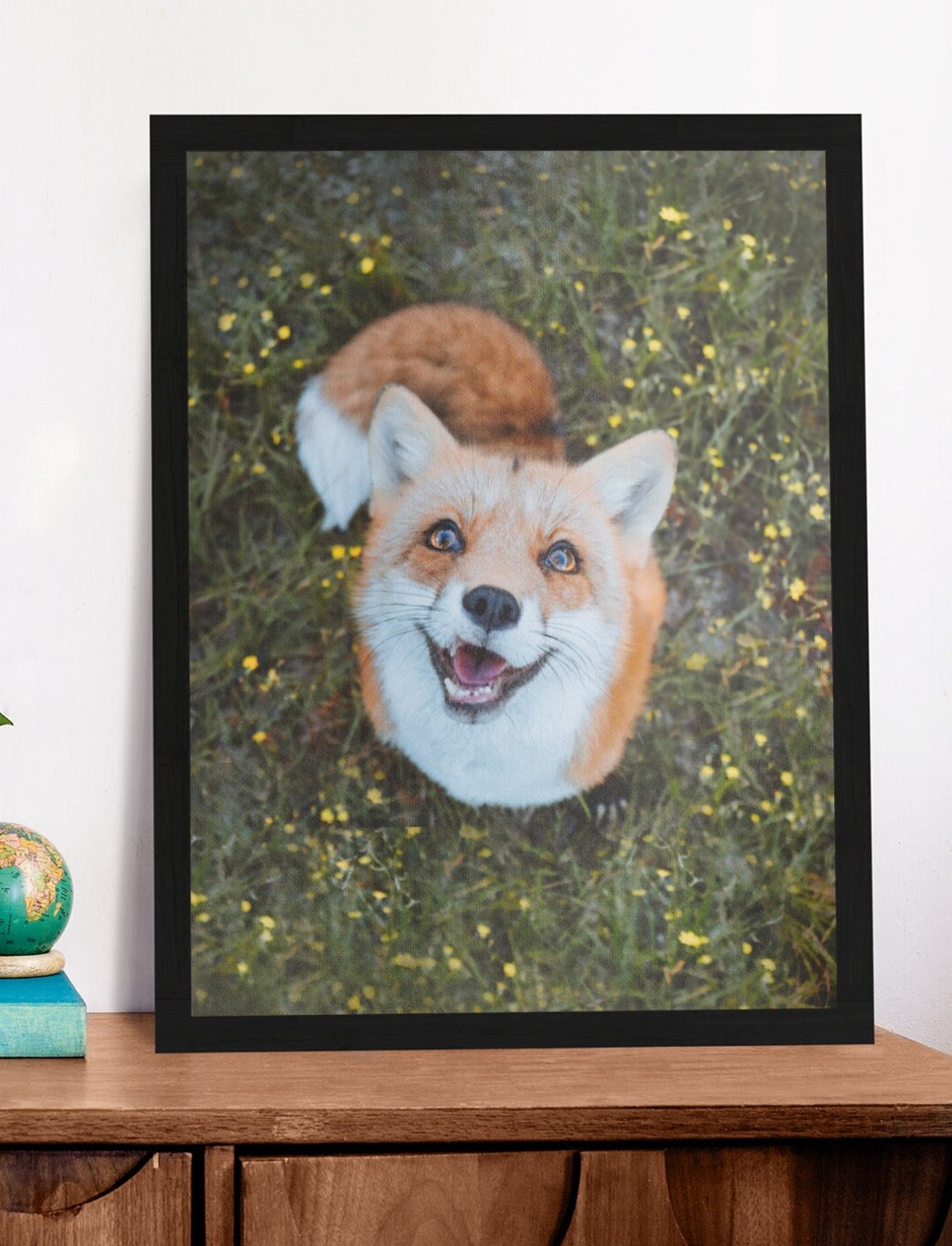Wildflower Juniper Fox Poster - Etsy