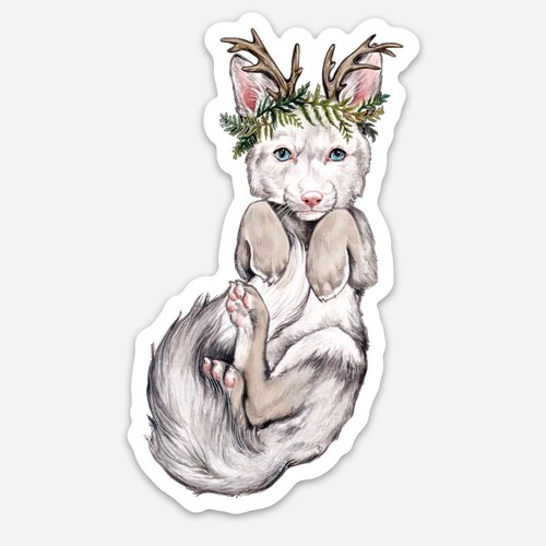 Button Eyed Fig the Fox Weather Proof Sticker - Etsy