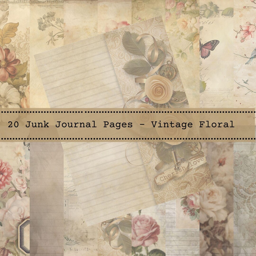 Paper for Junk Journals, Journalling, Digital Kit Printable, Filler ...