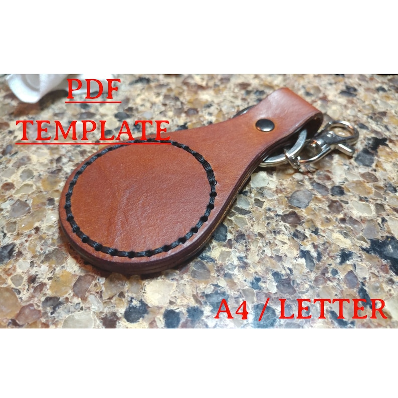 PDF 1.75 Leather Keychain Template - Etsy