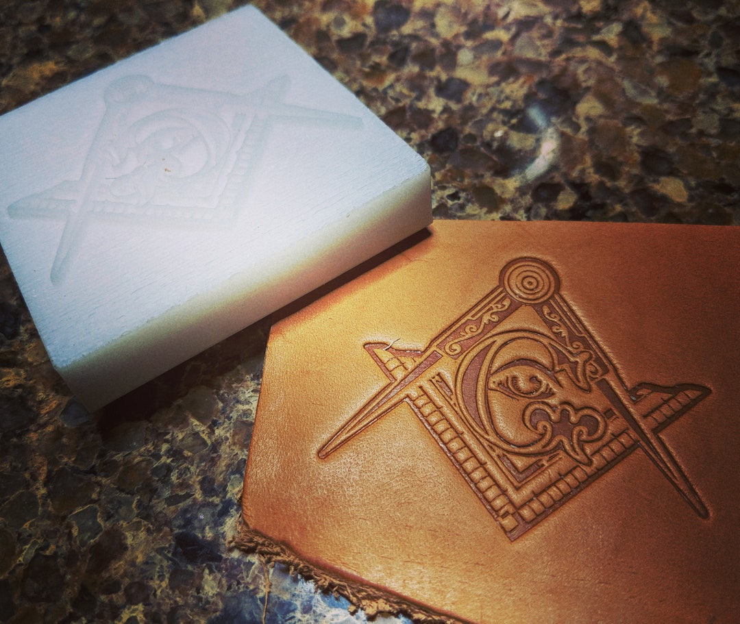 Masons Square and Compasses Leather Stamp - Styled 'G' - Etsy