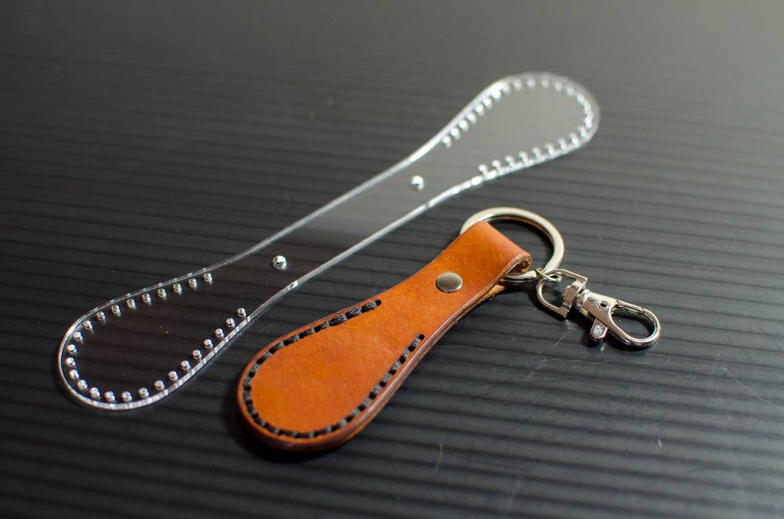 Drop Leather Keychain Template - Etsy