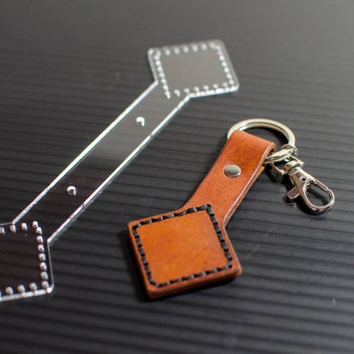 Drop Leather Keychain Template - Etsy