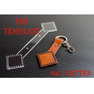 PDF Diamond Shaped Leather Keychain Template - Etsy