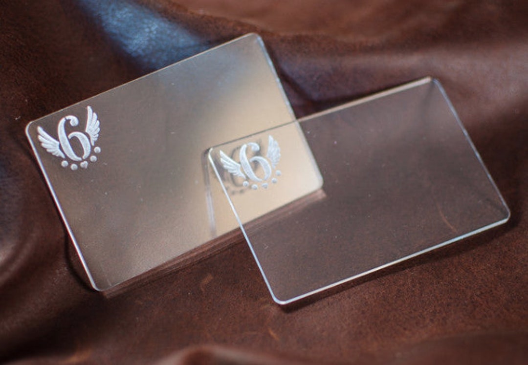 Acrylic Business Card Blank (set of 2) - Etsy