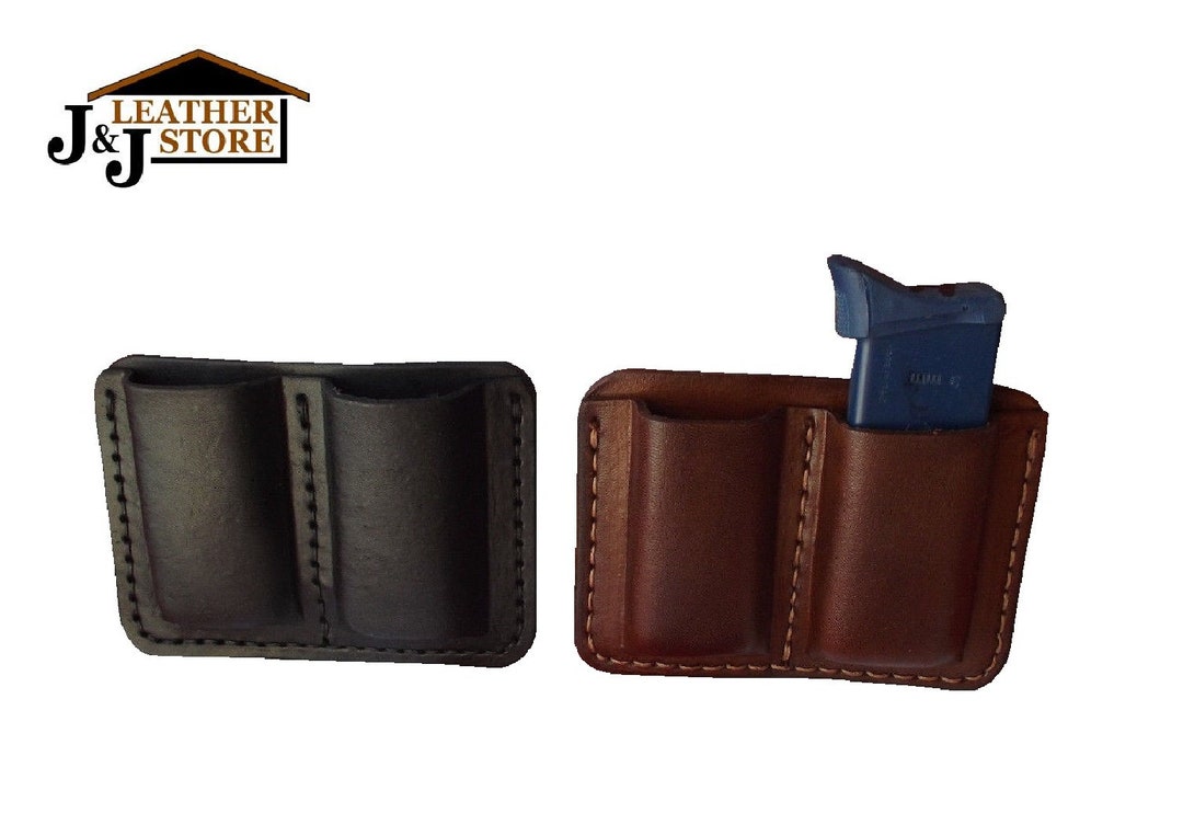J&J Custom Premium Leather 380 380 Cal Single Stack Double Magazine ...