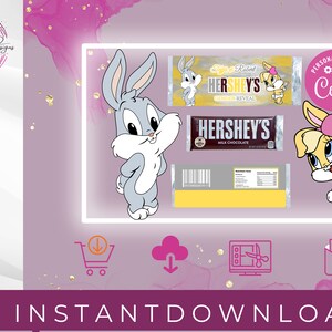 Buz and Lola Gender Reveal Hershey Wrapper Template - Etsy