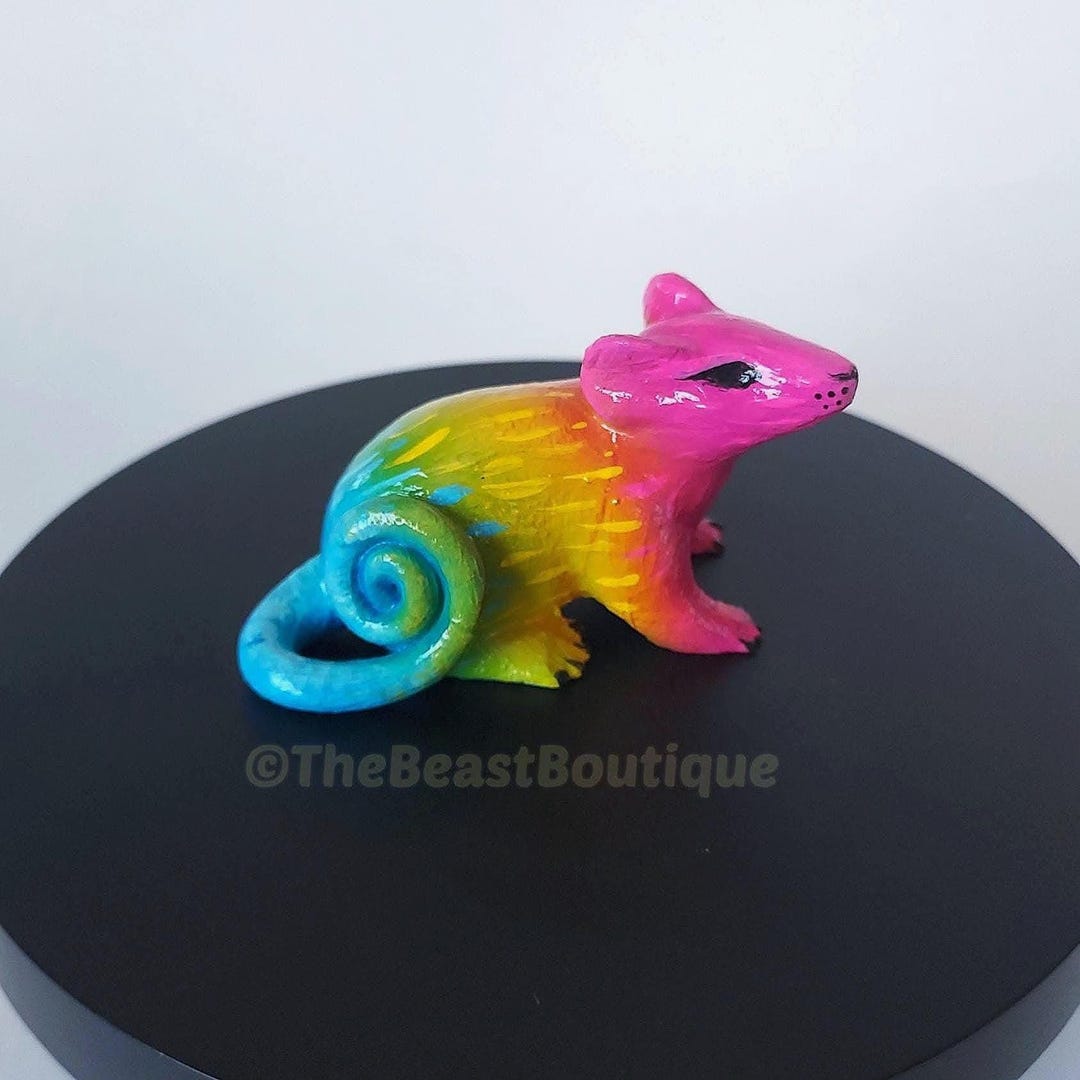 Lgbt+ PRIDE Rat Figurine - Pride Collection, Hand-painted Queer Lesbian ...