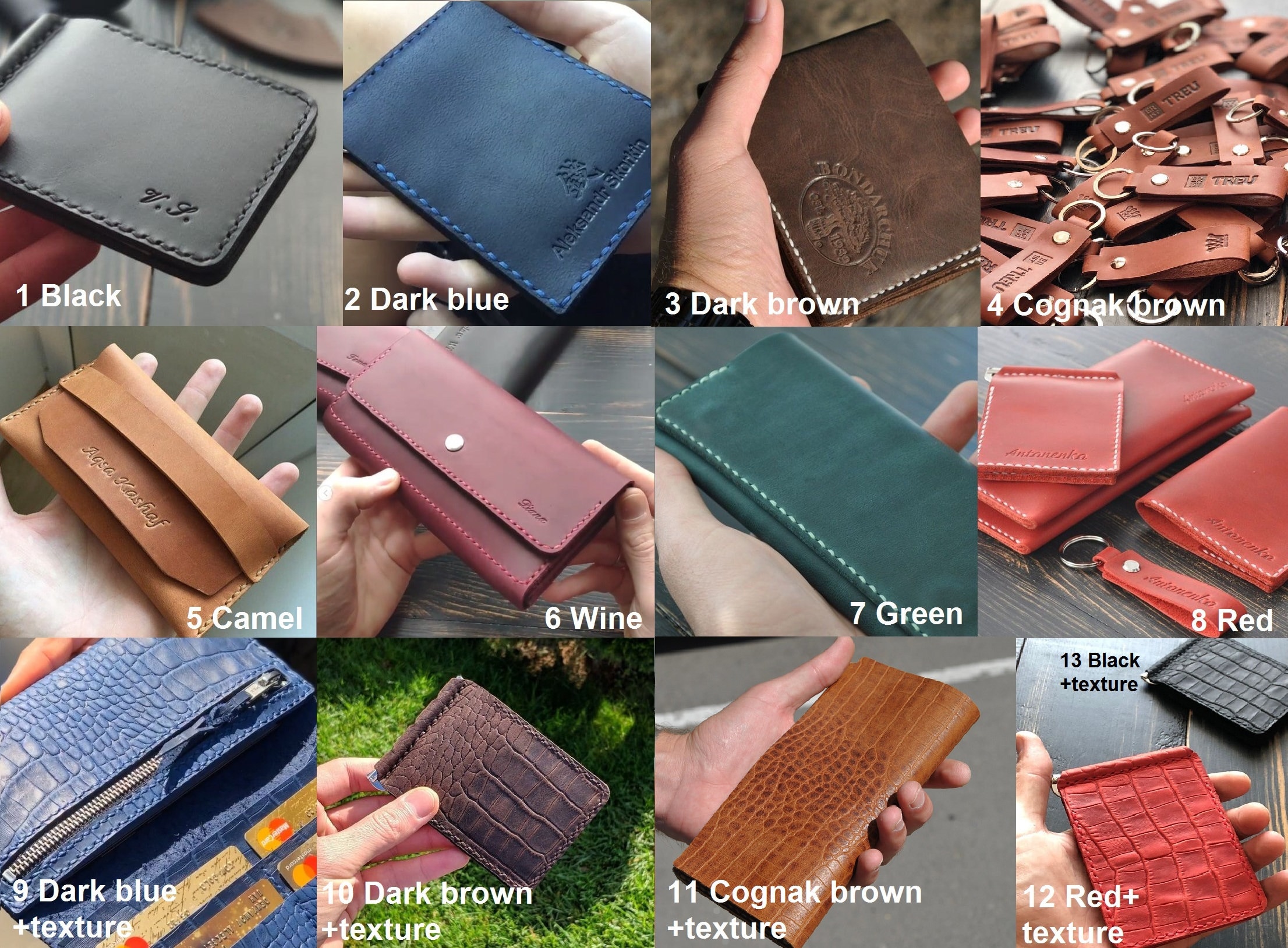 ID card wallet Leather ID card case leather ID card holder | Etsy