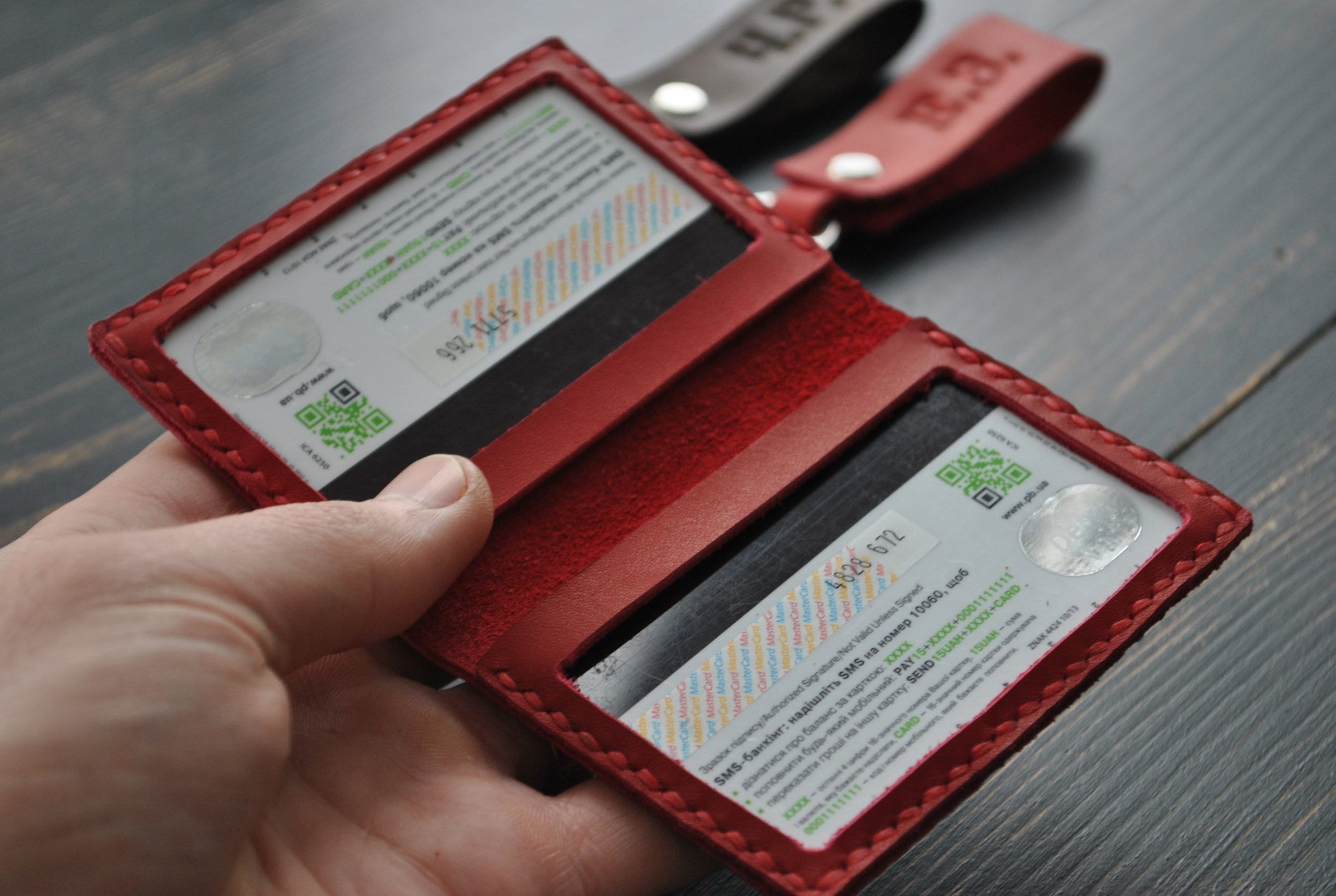 ID card wallet Leather ID card case leather ID card holder | Etsy