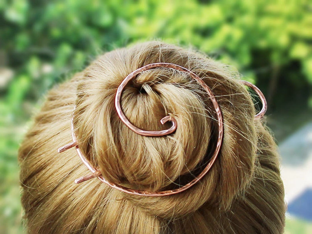 Rose Gold Bun Cage Hair Bun Holder Hair Fork Bun Cover Bun Ring Hair ...