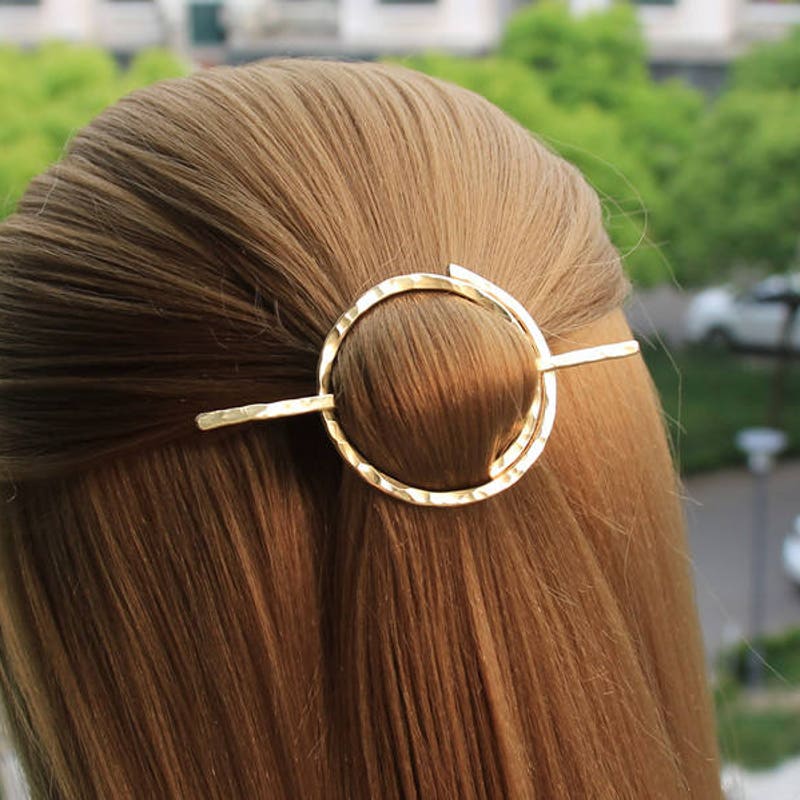 Metal Hair Clip Circle - Etsy UK