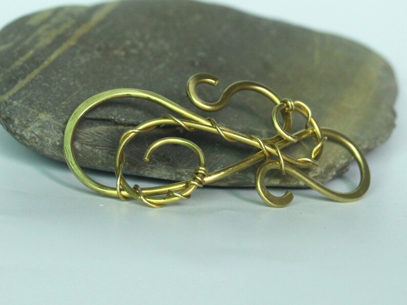 Celtic Hair Slide With Stick Hair Barrette Wire Wrapped | Etsy