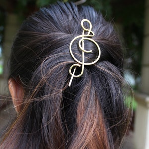 Music Related Hair Accessories, Brass Hair Clip, Music Note Pin, Gift ...