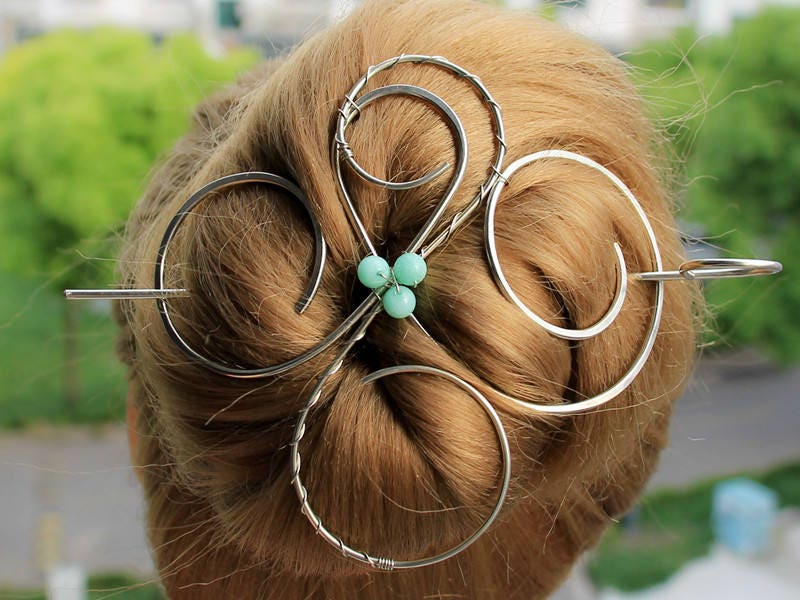 Large Hair Clip for Thick Hair Metal Hair Bun Pin Bun Holder | Etsy