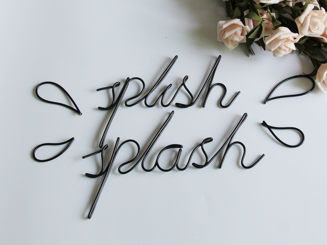 Splish Splash Sign With 4 Splashes Fun Bathroom Decor for | Etsy