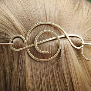 Music Related Hair Accessories Brass Hair Clip Music Note - Etsy
