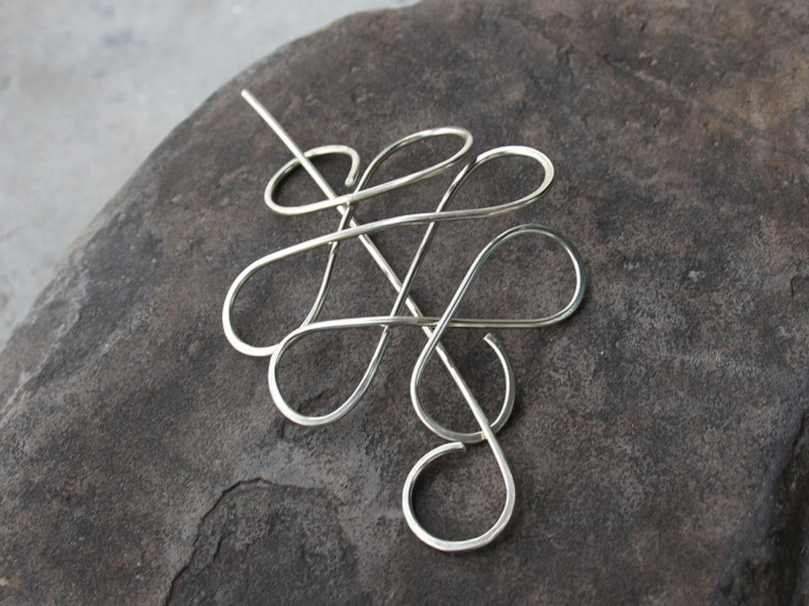 Celtic Loop Hair Clip Hair Stick Hair Barrette Silver Hair | Etsy