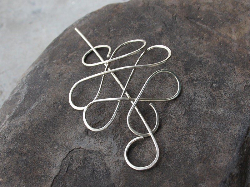 Celtic Loop Hair Clip Hair Stick Hair Barrette Silver Hair | Etsy