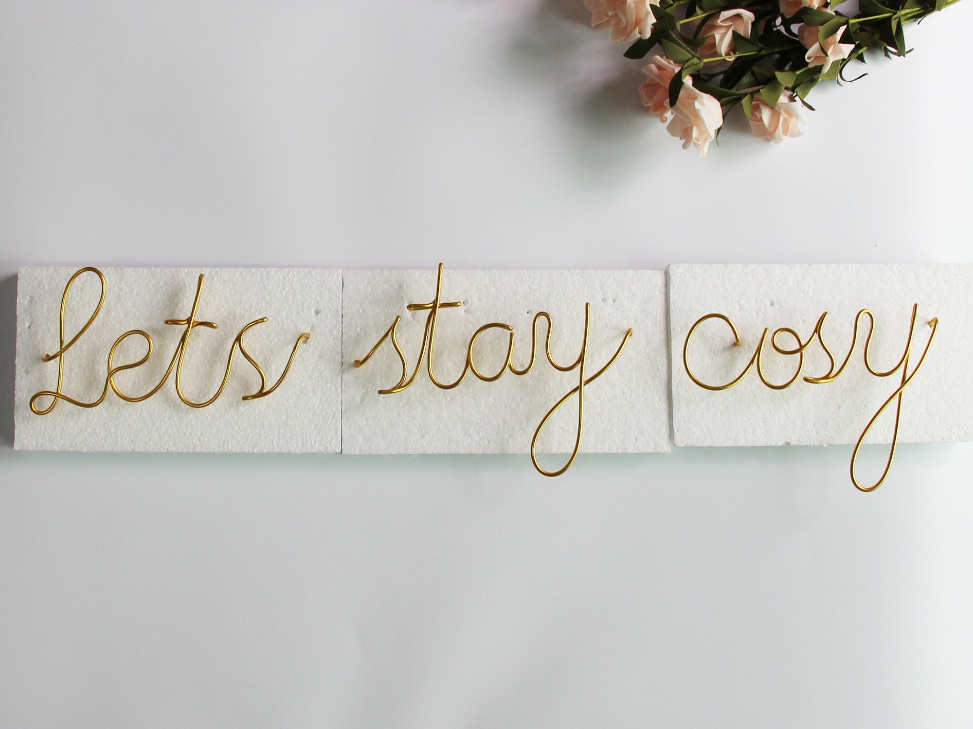 Let stay cosy metal wall decor Wall words custom wall art | Etsy