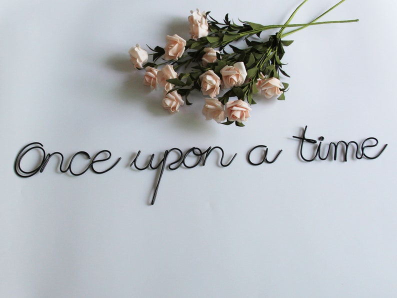 Once Upon a Time Sign, Nursery Wall Decor, Black Read Sign, Metal Sign ...