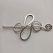 Silver Scarf Pin With Stick Silver Shawl Pin Sweater Pin - Etsy