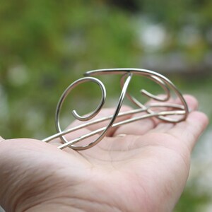 Lady Silver Bun Cuff Hair Bun Holder Hair Fork Bun Pin Bun Cage Thick ...