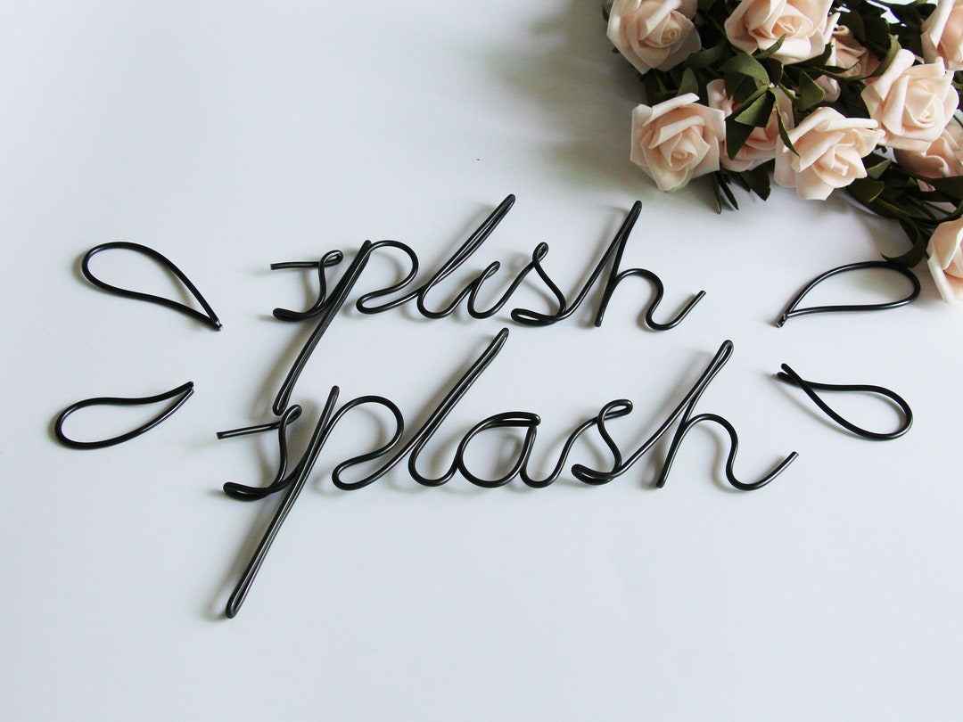 Splish Splash Sign With 4 Splashes, Fun Bathroom Decor for Wall ...