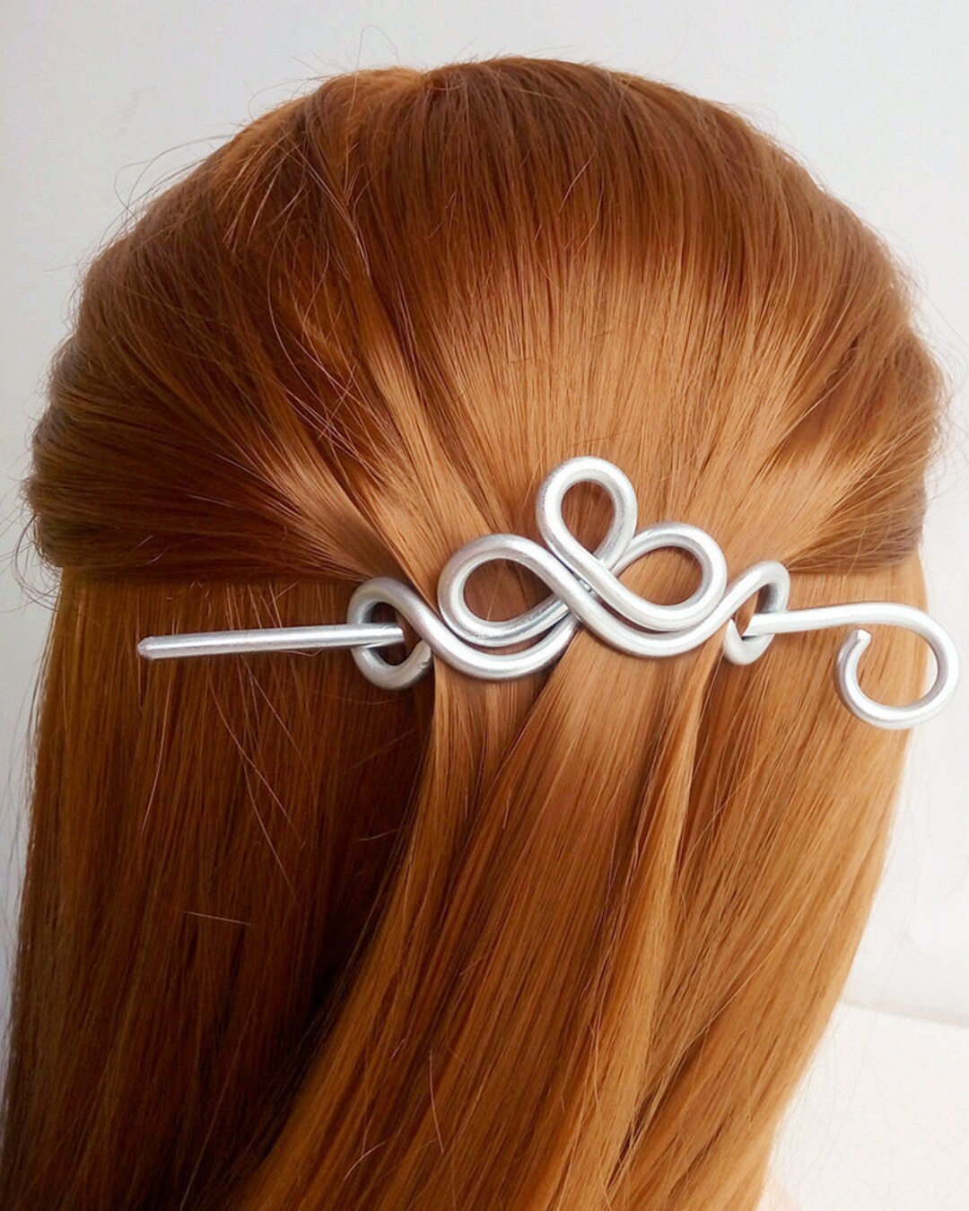 Silver Hair Clip Hair Pin, Small Hair Barrette Hair Stick, Wedding Hair ...