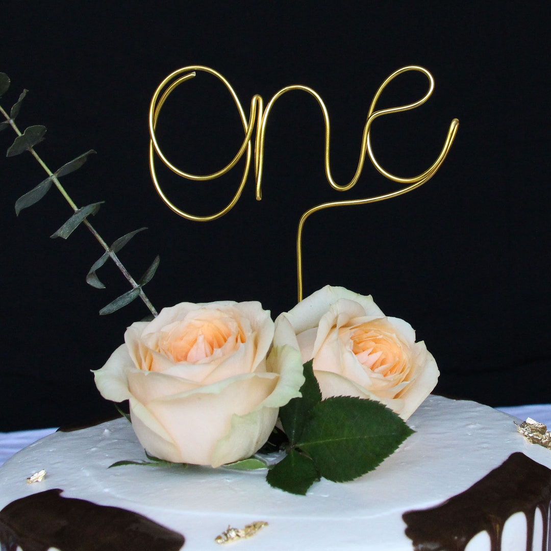 One Cake Topper, One Cake Sign, First Birthday Cake Topper, Toddler ...