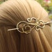 Celtic Hair Slide With Stick Hair Barrette, Wire Wrapped Swirls, Metal ...