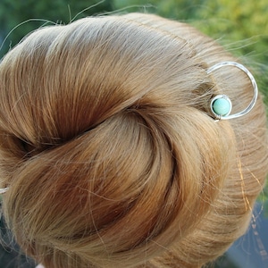 Silver Hair Fork, Hair Bun Holder Bun Pin, Bun Holders & Makers, Blue ...