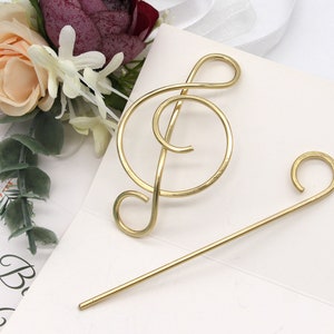 Music Related Hair Accessories, Brass Hair Clip, Music Note Pin, Gift ...
