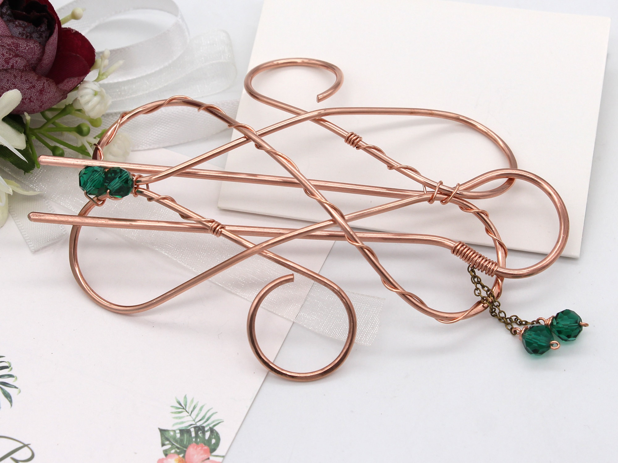 Celtic Hair Clip Hair Bun Holder, Large Hair Slide Hair Fork Metal Hair ...