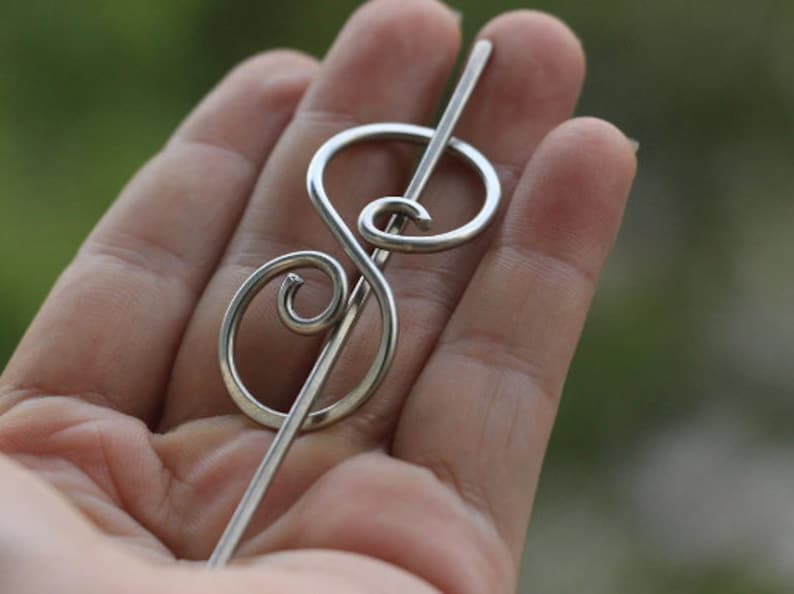 Small Metal Hair Clip for Thin Hair , Silver Brass Copper Antique ...