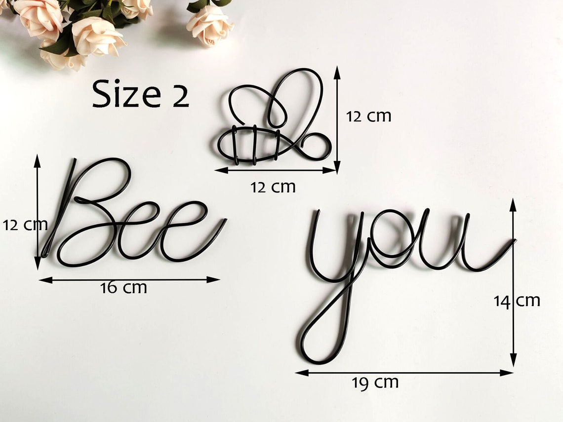 Bee You Sign, Bumble Bee Wall Decor, Wire Bee Decor, Wire Wall Art ...