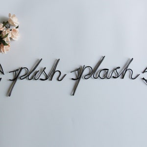 Splish Splash Sign With 4 Splashes, Fun Bathroom Decor for Wall ...