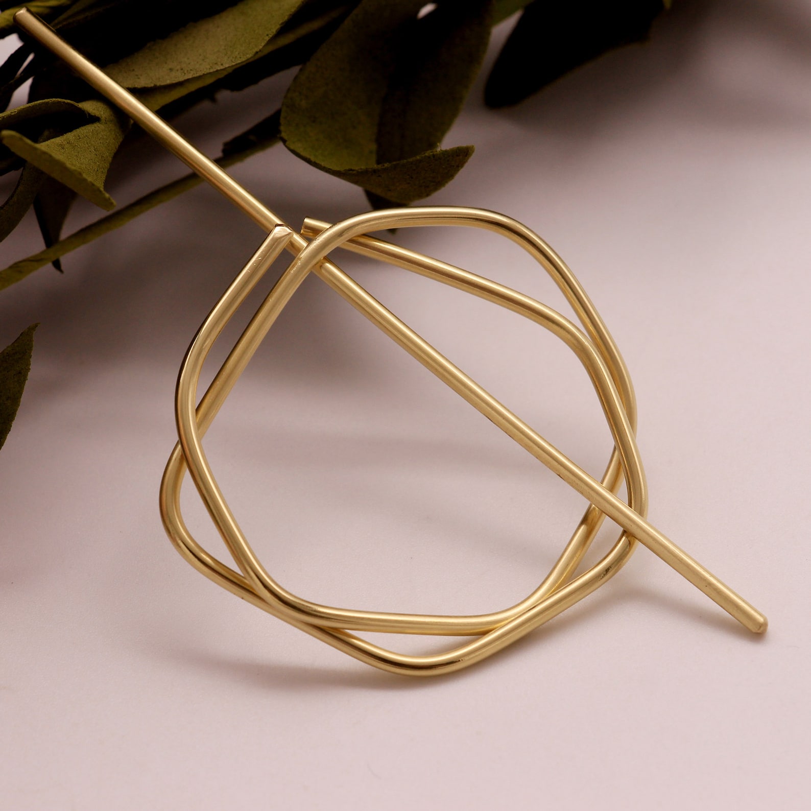 Unique Geometric Hair Slide Hair Clip in Copper Brass - Etsy