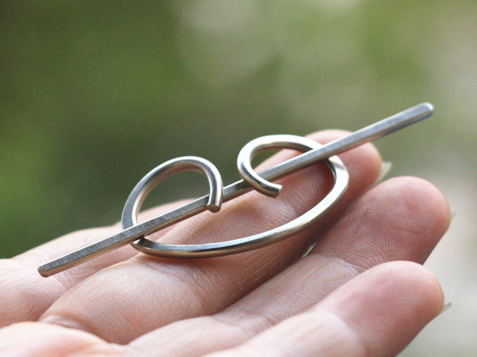 Silver Hair Clip for Women With Hair Stick, Tiny Hair Barrette Metal ...