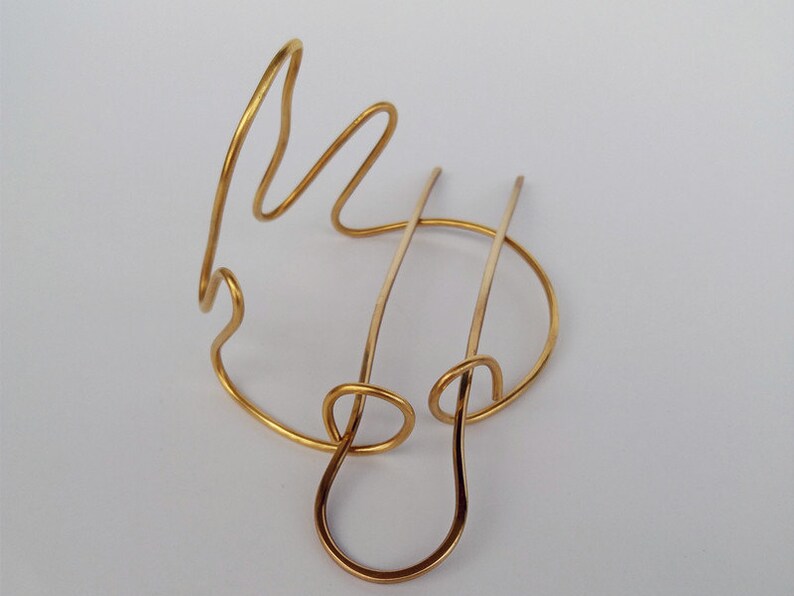 Boho Hair Accessories Metal Gold Fire Shaped Bun Holder | Etsy