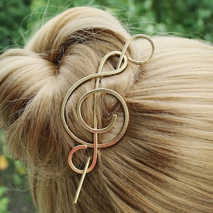 Metal Hair Clips Hair Stick, Music Note Hair Slide Hair Pin, Treble ...